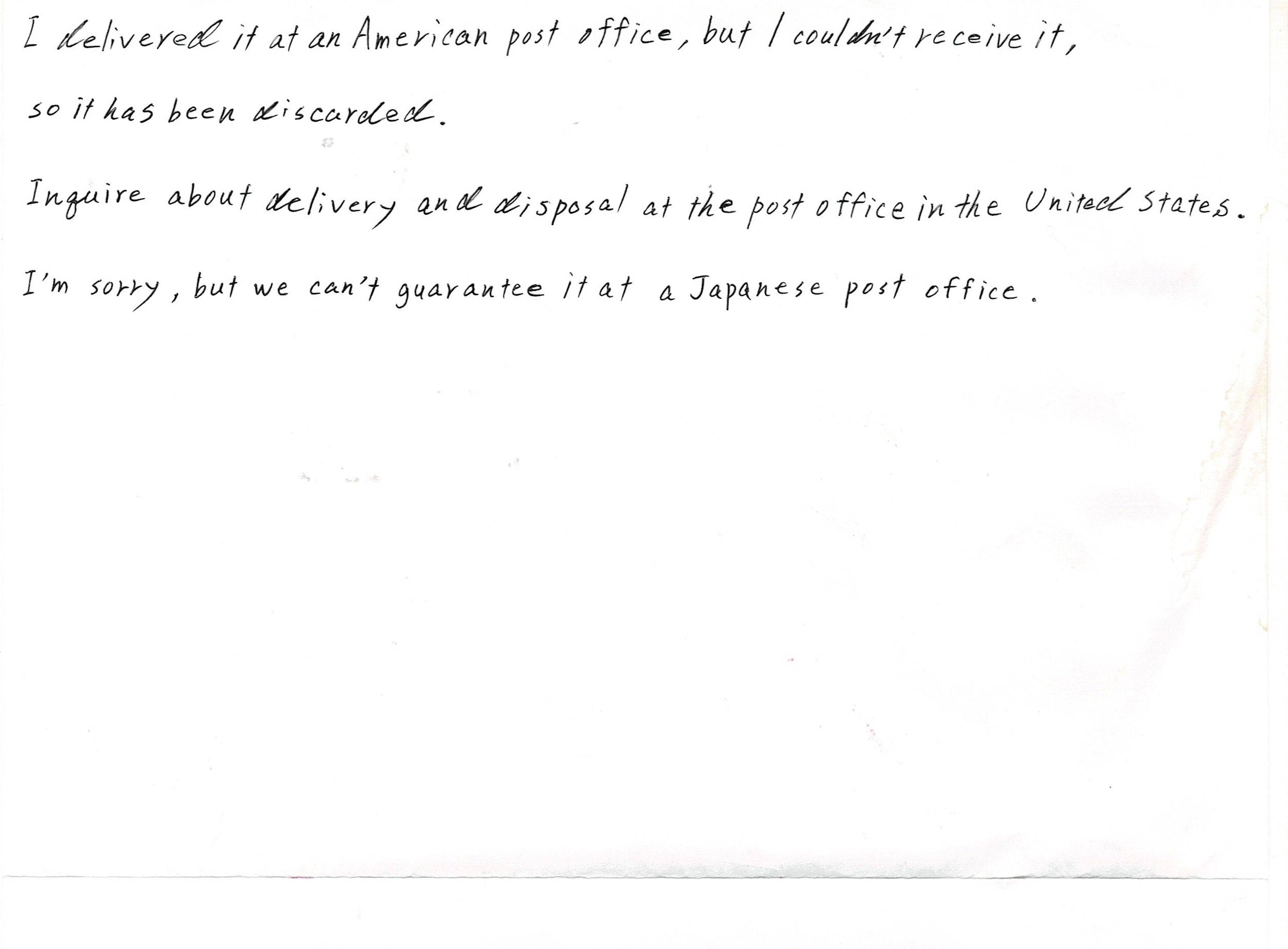 Why You Should Not Send via regular mail to the US – Teresa's Toy Store